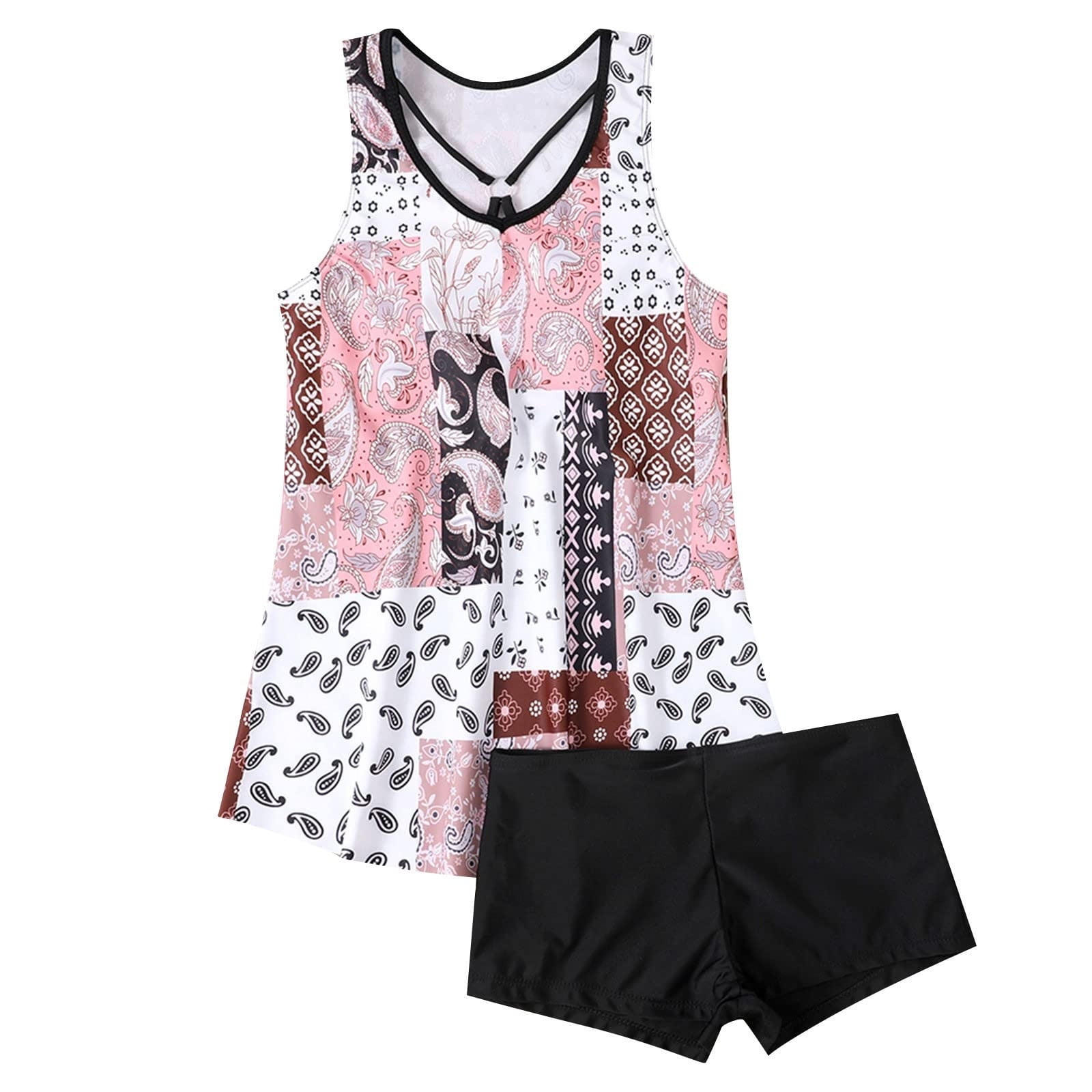 Click here for Atogsazn Womens Tankini Two Piece Set Printed Flow... prices