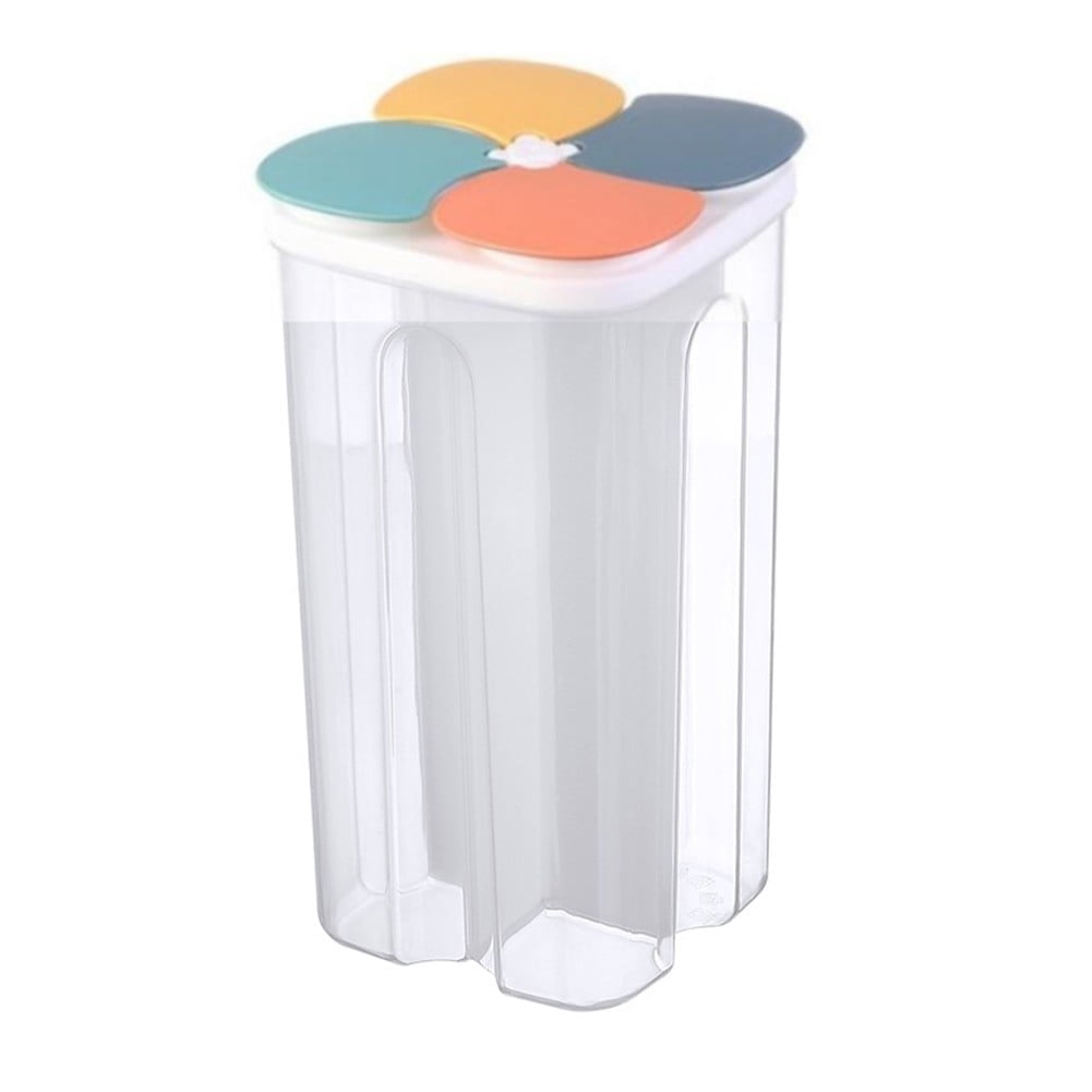 Recipiente de plástico dividido con compartimentos sellados, caja de ...