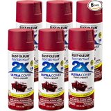 Painter's Touch 2X 12 Oz Colonial Red Cover Spray Paint Satin [Set of 6 ...