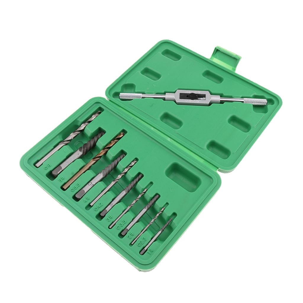 Screw Extractor And Left Hand Drill Bit Set, 11 Piece,Stainless Steel ...