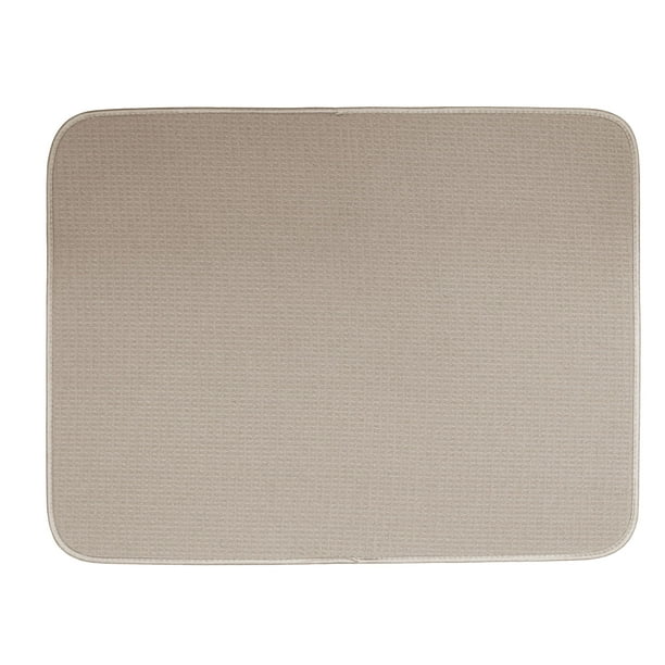 Schroeder & Tremayne Extra Large Taupe Dish Drying Mat - Walmart.com