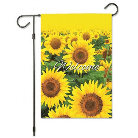 Welcome Friends Birds Flowers Butterfly Double Sided Garden Yard Flag ...