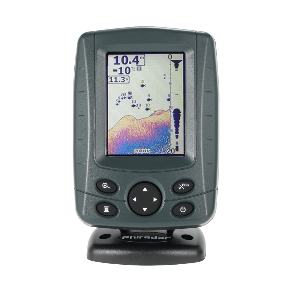 Phiradar FF688C 300M Depth 3.5" LCD Fishfinder Alarm Fish Detector ...