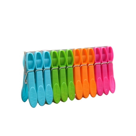 Diconna 24 Pack Plastic Cloth Clips Windproof Clothes Spring Pin ...