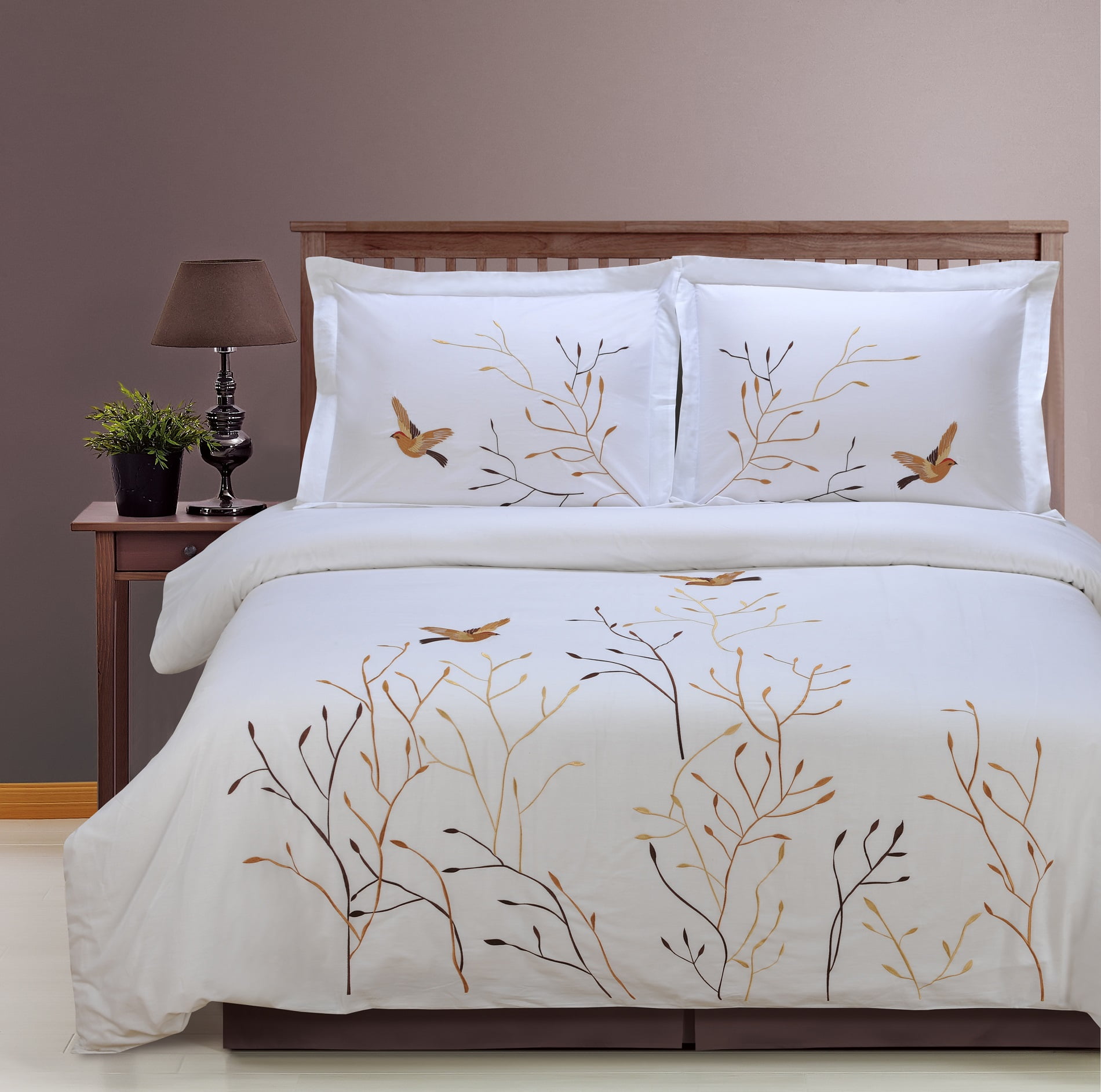 Swallow Cotton 3-Piece Duvet Cover Set by Blue Nile Mills, California ...