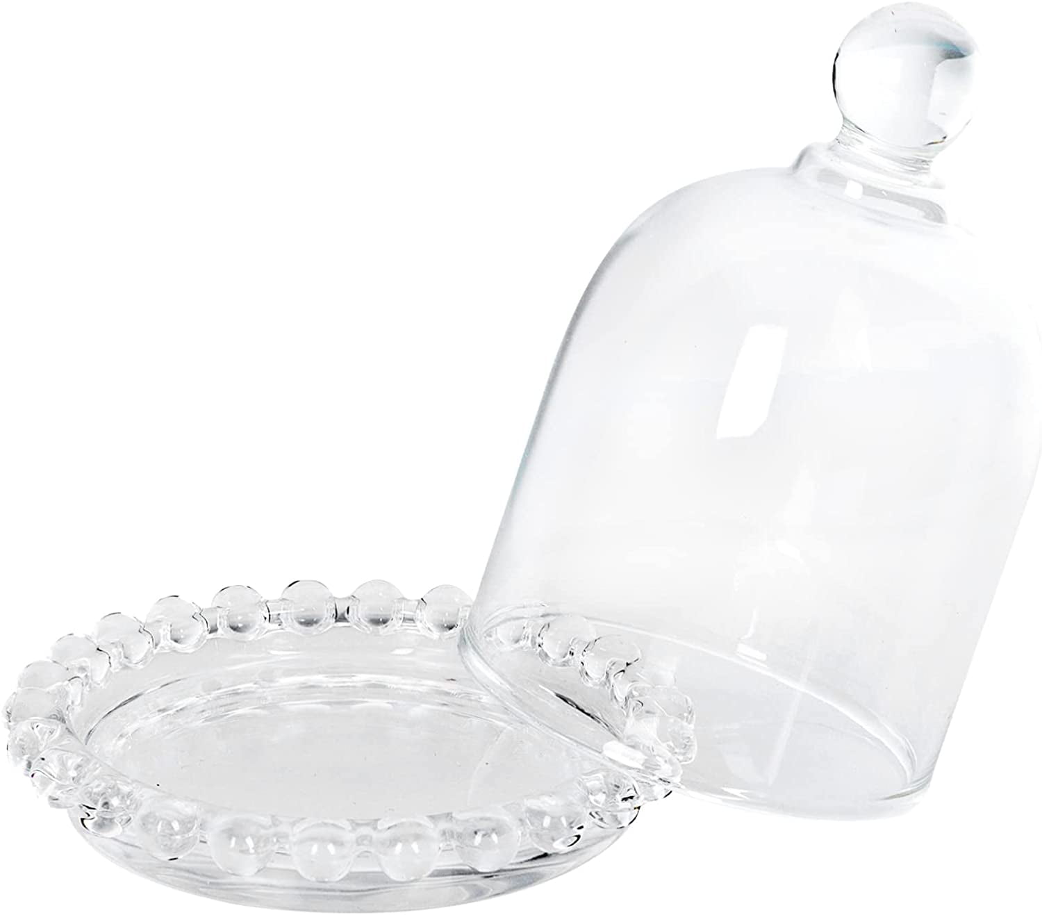 Cheese Dome Mini Cake Plate Glass Cupcake Stand With Dome Cover Small ...