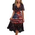 Independence Day Dress for Women 2026 - Patriotic USA Flag Star Print V ...