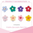 16Pcs 8 Colors Flower Resin & Plastic Shoelace Buckle Clips Mixed Color ...