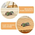 BESTYASH Multifunctional Reptile Hide Cave Light Brown Terrarium Decor ...