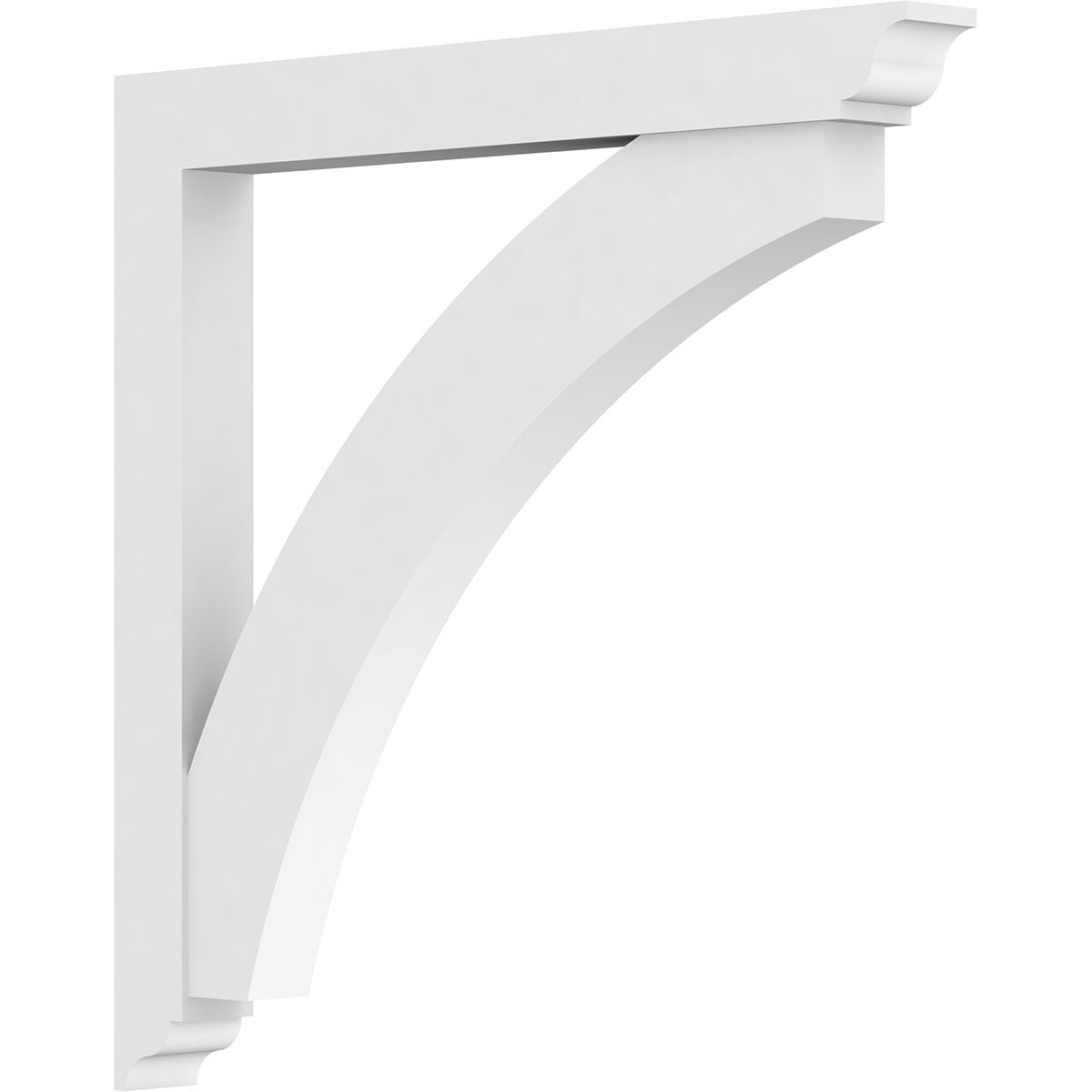 3"W x 36"D x 36"H Standard Thorton Architectural Grade PVC Bracket with ...