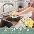 Xiyztok 12Pcs Swedish Dish Cloth Non Scratch Reusable Swedish Dish ...