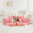 Costway Kids Modular Play Sofa 8 PCS with Detachable Cover for Playroom ...