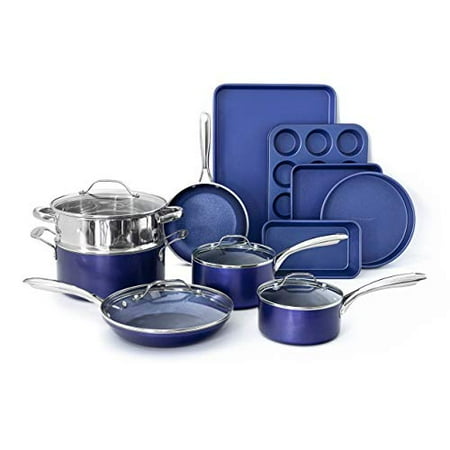 granite Stone Diamond granite Stone cookware, 15 Piece Bakeware Set ...