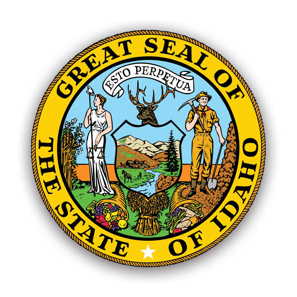 Idaho State Seal Sticker Decal - Self Adhesive Vinyl - Weatherproof ...