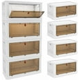4 Tier Storage Bins with Lids 102QT - Stackable Containers with Wheels ...