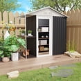 6x4 FT Outdoor Storage Shed with Rack, Bike Tool Storeroom with Vent ...