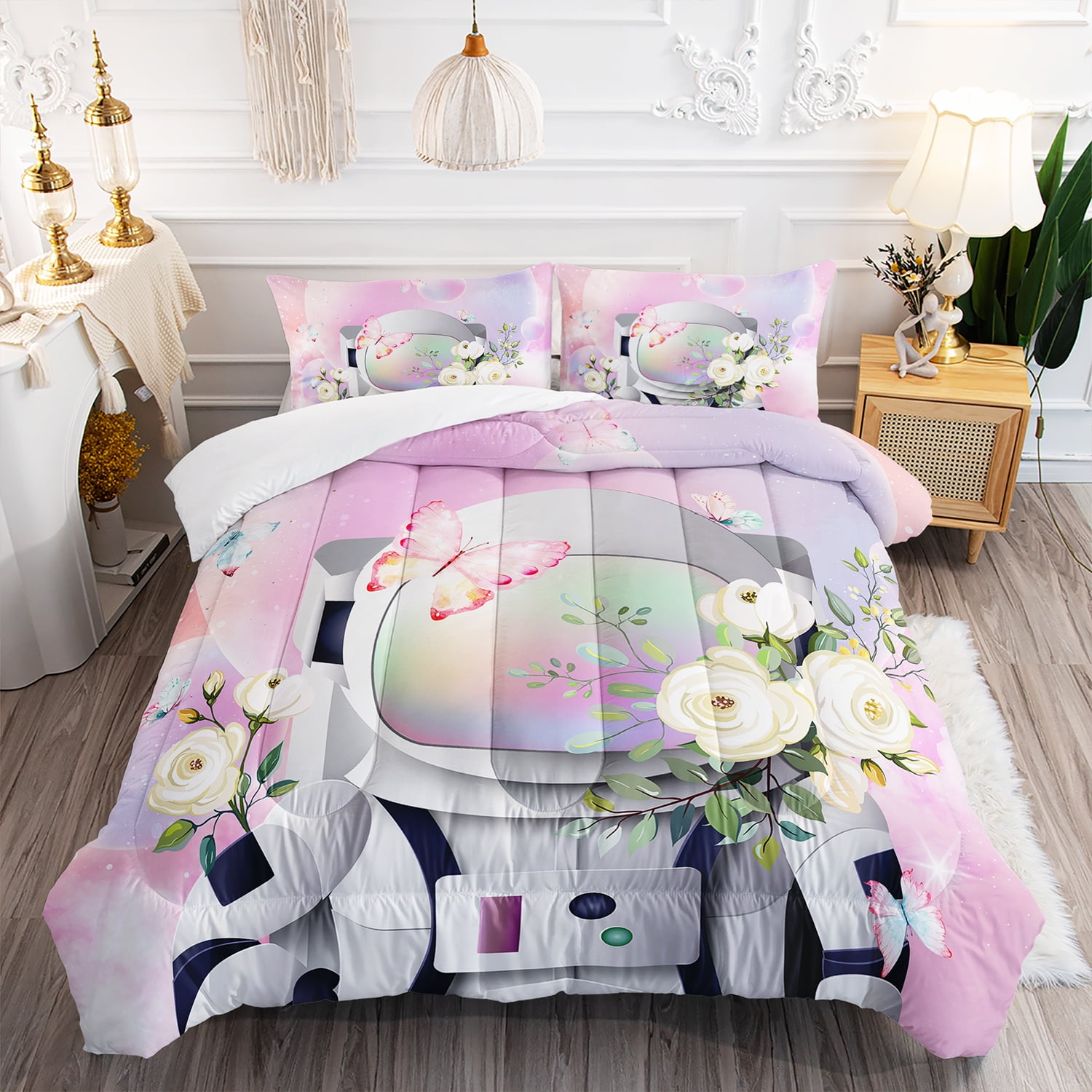 Hosima 3-Piece 3D Digital Printed Comforter Set ，Unique Design with ...