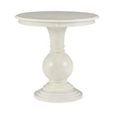 Powell Elissa Round Pedestal Indoor Accent Side Table, 26" Tall, Cream ...