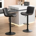 Kidol & Shellder Modern Swivel Bar Stools Set of 2 Brown Adjustable ...