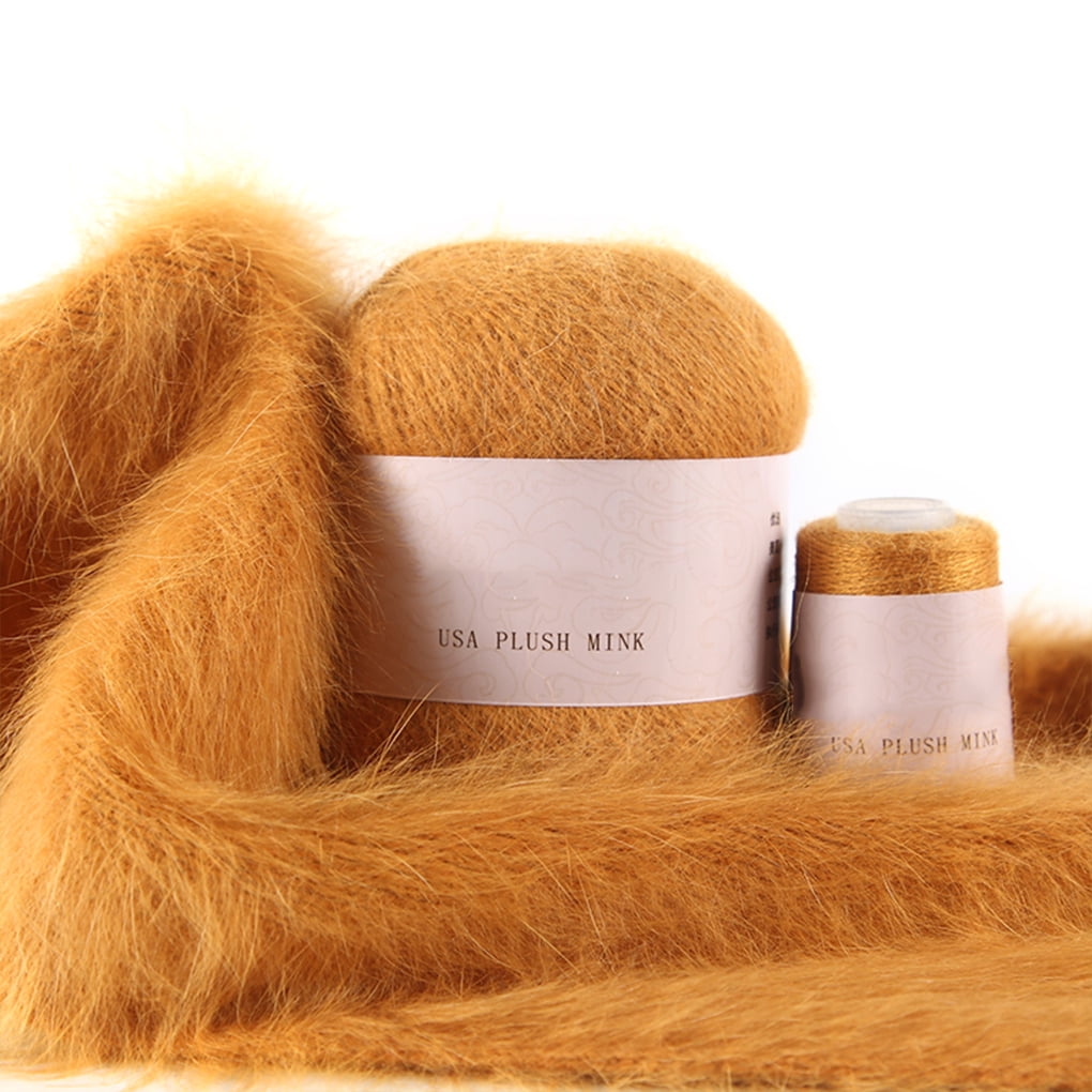 50g 20g Yarn Ball Set Knitting Crochet Thread Kit Yarns Ginger Yellow ...