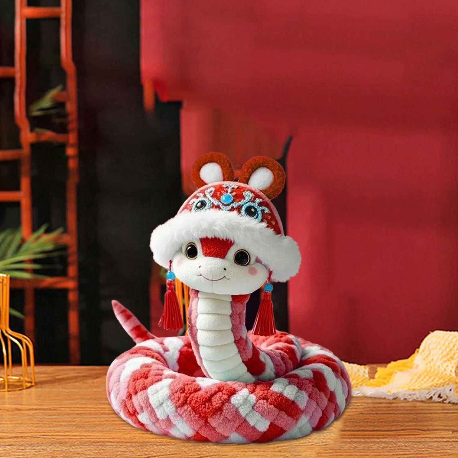 Serpiente de peluche de Año Nuevo Chino, serpiente de peluche realista ...
