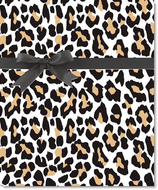 Leopard Safari Jungle Animal Gloss Finish Specialty Gift Wrapping Paper ...
