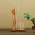 2-in-1 Incense Holder with Glass Cups, Clean Burning Solid Wood Incense ...