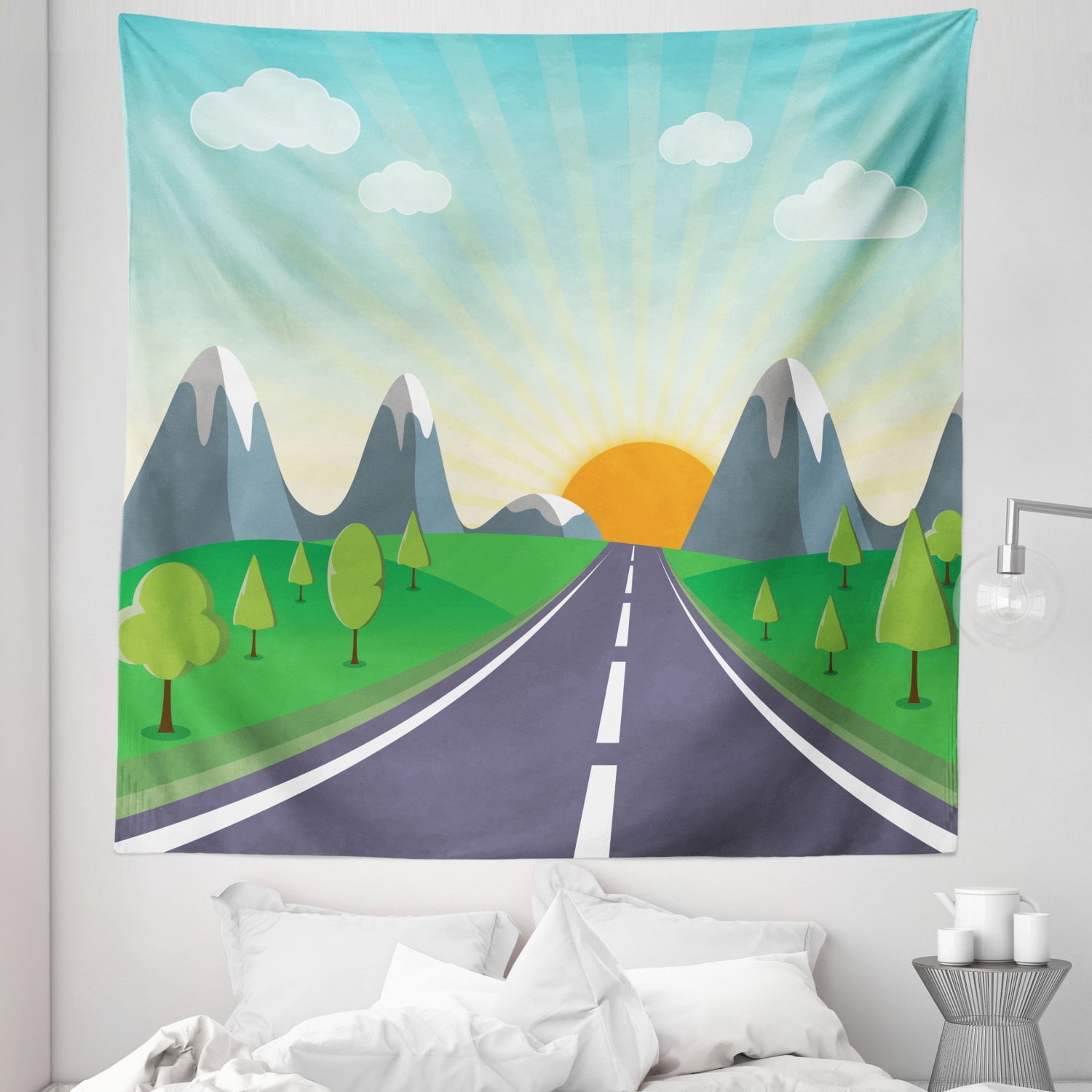 Landscape Tapestry, Road Trip Concept with Calming Green Forest ...