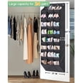 24-Pair Over the Door Hanging Shoe Organizer, Black, 8-Tier Deep Pocket ...