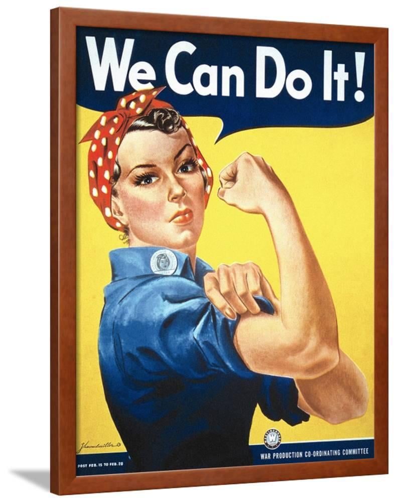 Rosie the Riveter, Figurative Framed Art Print Wall Art by J Howard ...