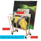 MEEDEN Wood Large Print Rack, Artist Storage Rack with Castors, Art ...