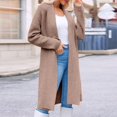 Aellinatey Women's long cardigan cardigan, thick and loose-fitting ...