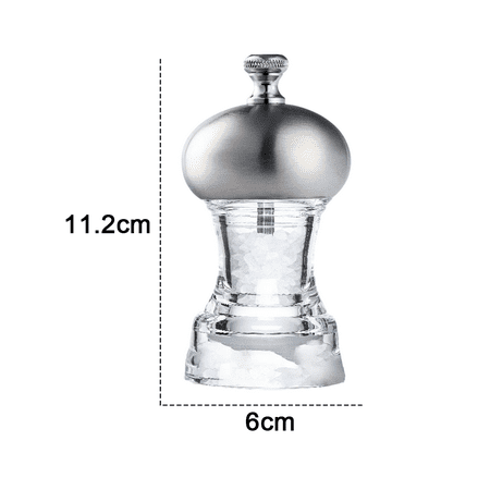 Clear Salt and Pepper Grinder Set, Transparent Spices Grinders Mill ...