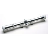 Hammers 22 Rifle Scope 4X20 with Dovetail Ring Polished Silver Chrome ...