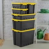 Sterilite 10 Gallon Stacker Tote Plastic, Yellow Lily - Walmart.com