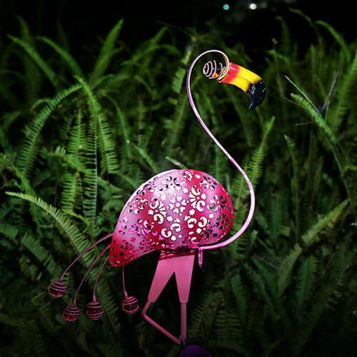 Pilux Solar Powered Flamingo Outdoor Backyard Garden Light - Walmart.com
