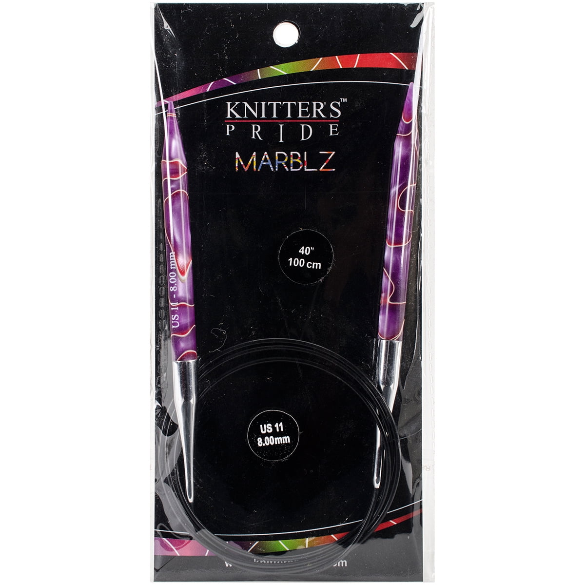 Marblz Fixed Circular Needles 40"-Size 11/8mm - Walmart.com