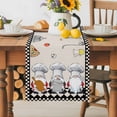 Burlap Table Runner 90 Inches Long,Gnome Kitchen Pot Spoon Black ...