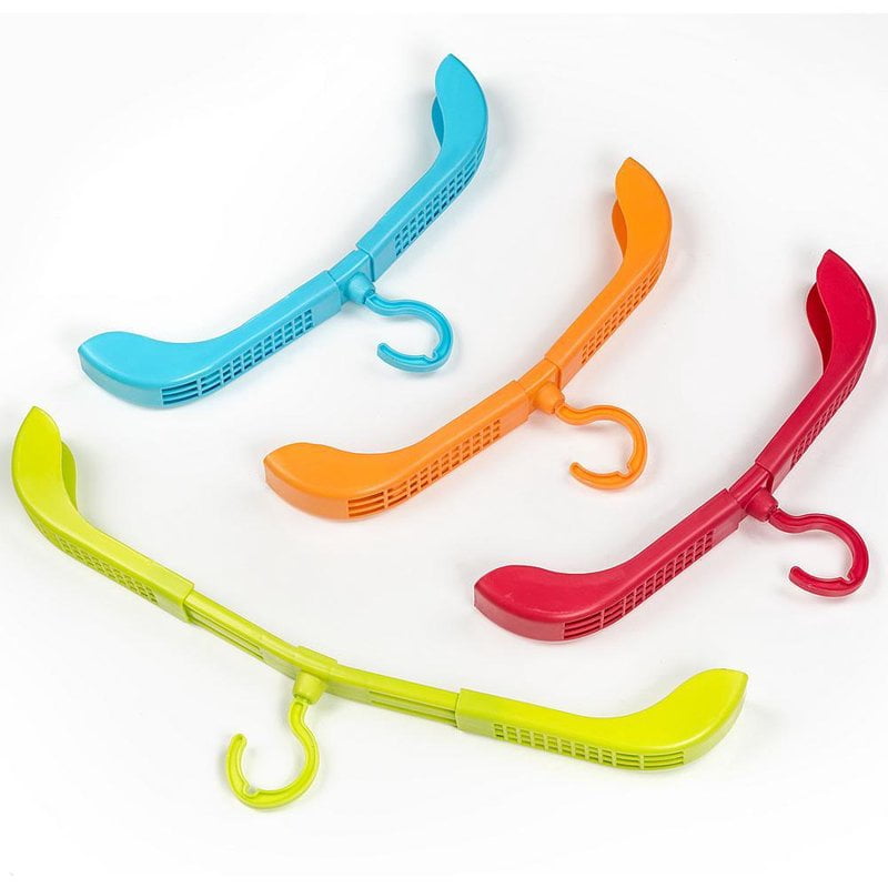 Bandwagon Adjustable Clothes Hangers Swivel Hook Multi Color Set of 4 ...
