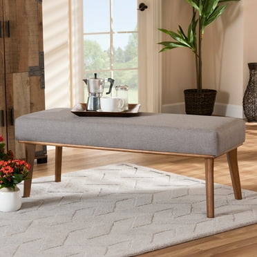 Baxton Studio Daymond Upholstered & Tufted Bench, Tan - Walmart.com