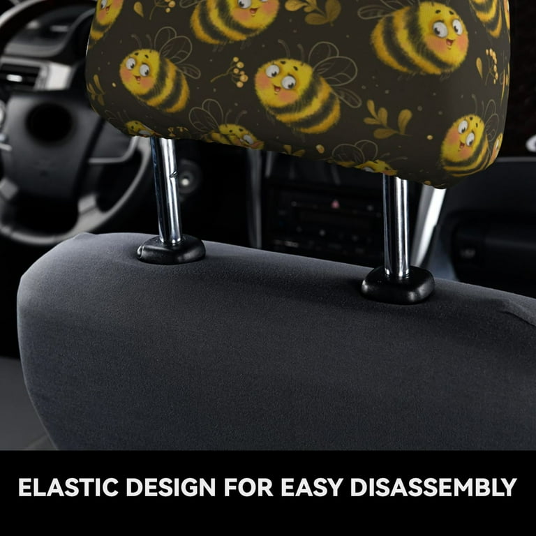 Cartoon Car Headrest Covers With Logo Custom Car Seat Headrest Covers ...