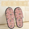 Sikiie Retro 70s 60s Hippie Flower Fuzzy Slip-on Slippers Warm Cozy ...