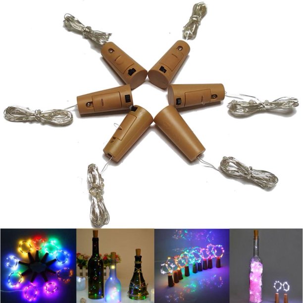 Alician 3M 5M LED Cork Stopper Copper Wire Colorful String Light ...