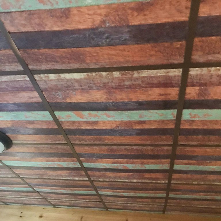 Faux Wood Plank Ceiling Tiles | Shelly Lighting