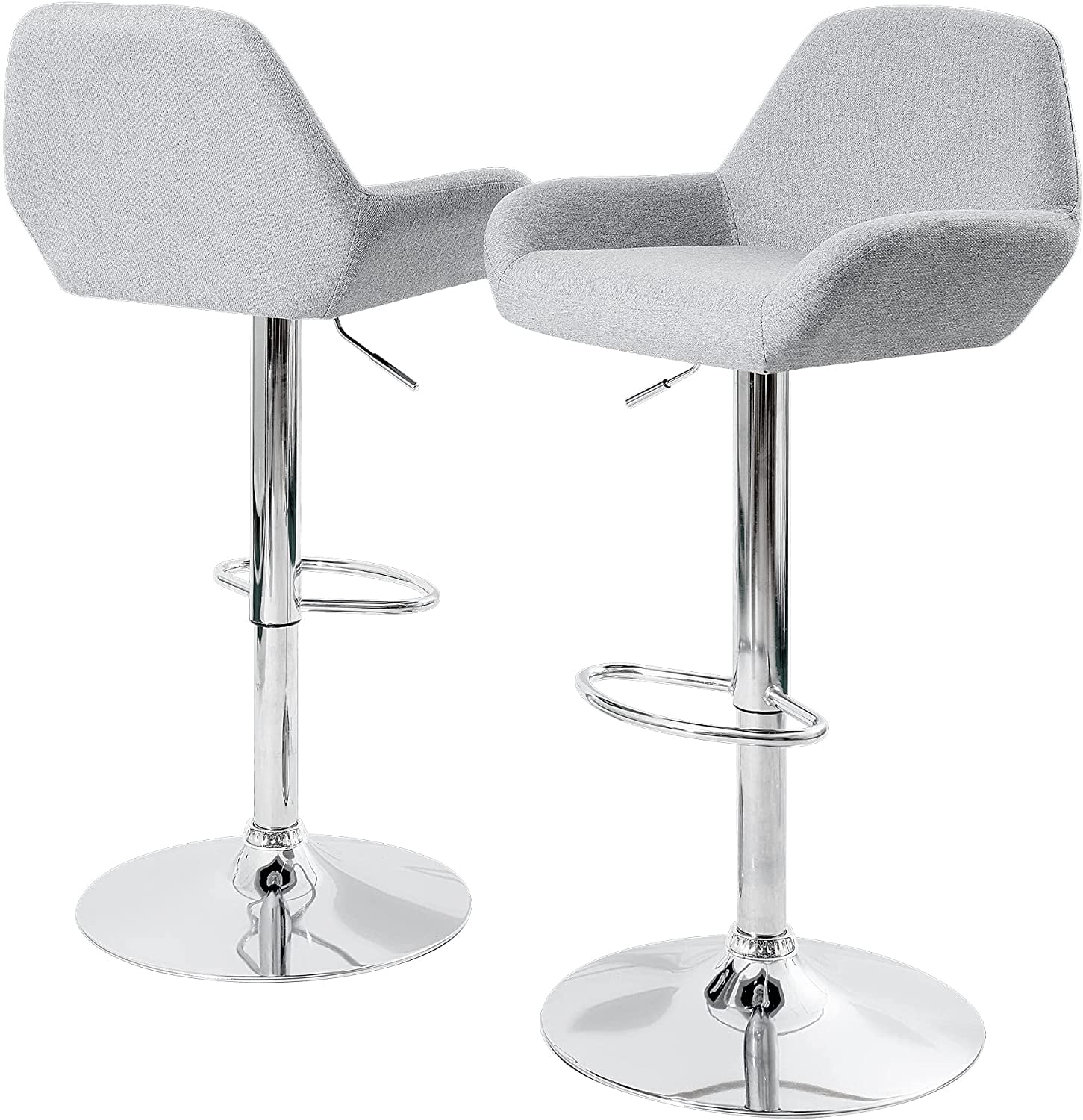 Cozy Castle Bar Stools Set of 2, Swivel Counter Height Bar Stools with ...
