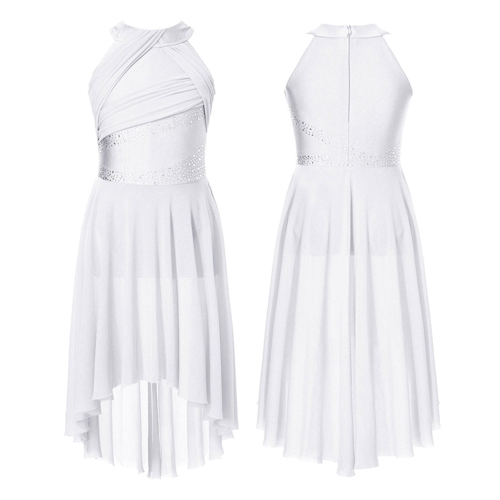 Click here for Tiaobug Kids Girls Sleeveless Dance Dress Shiny Rh... prices