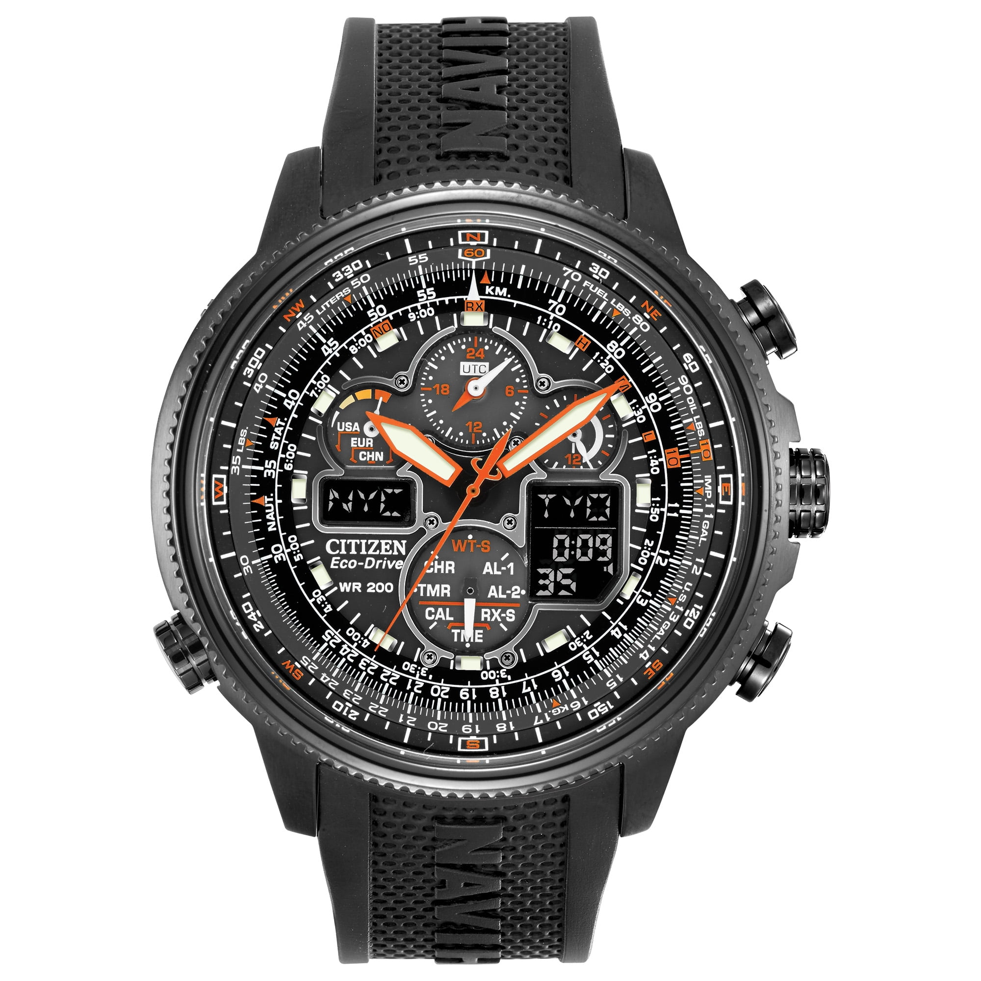 Citizen Men's Eco-Drive Navihawk Atomic Chronograph Watch, JY8035-04E ... Citizen Men's Eco-Drive Navihawk Atomic Chronograph Watch, JY8035-04E ...