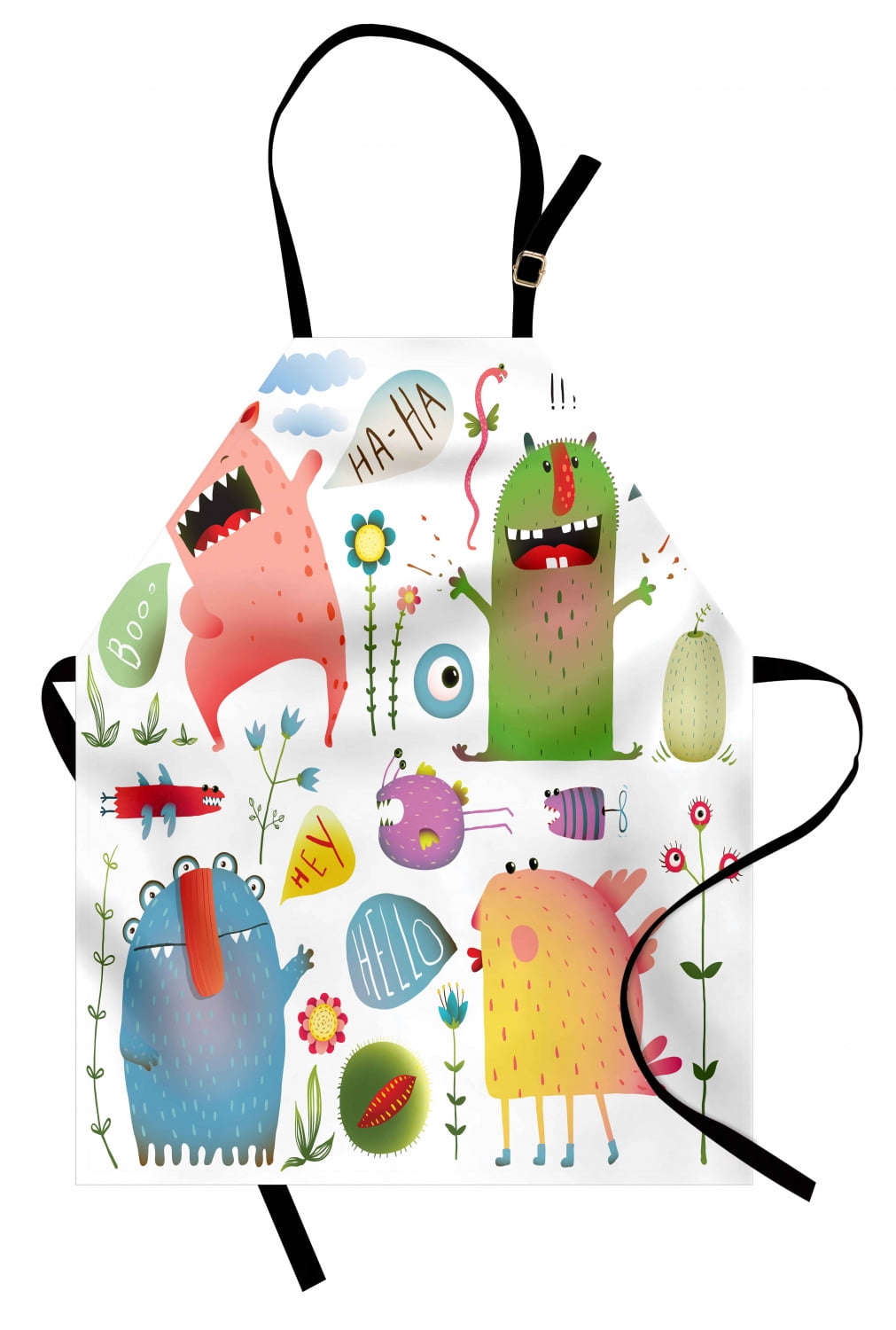 Funny Apron Imaginary Creatures Fun Colorful Laughing Childish Monsters ...