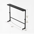 Adjustable Height Narrow Console Table with 2 Power Outlets, 39.4" Long ...