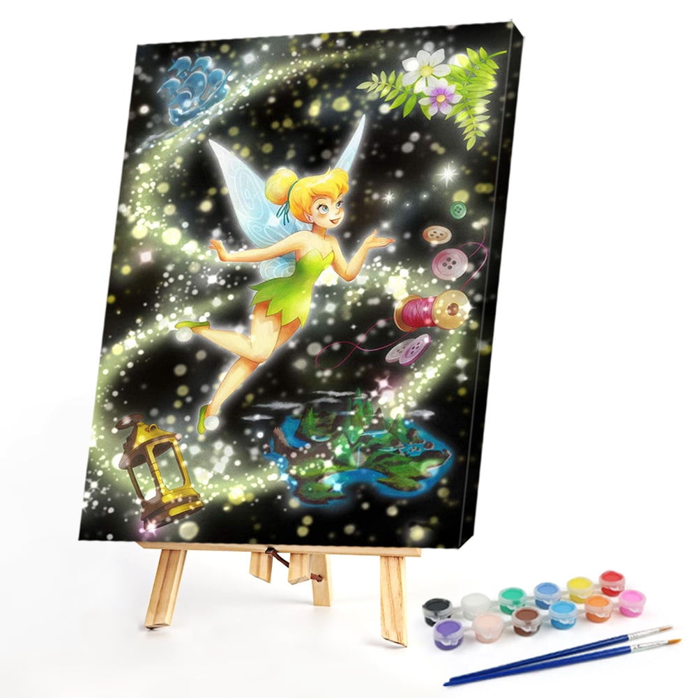 Cuadros Decorativos Tinker Bell DIY pintura al óleo por números Kit de ...